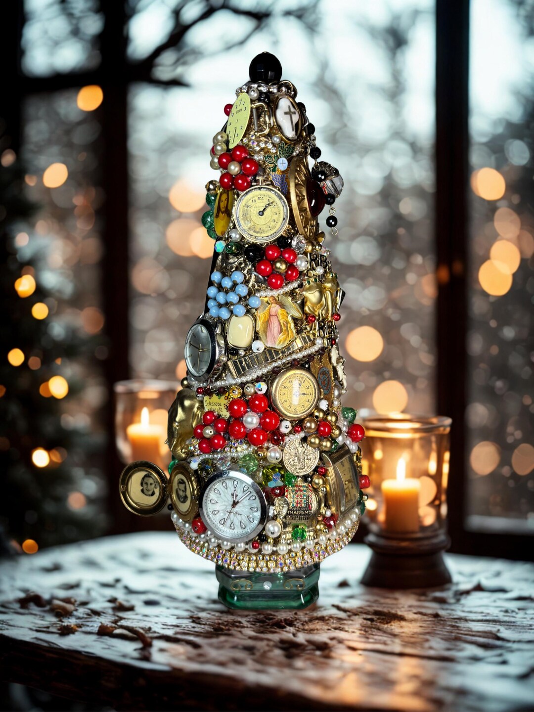 Sacred Traditions Jeweled Christmas Tree 14" | OOAK - Etsy