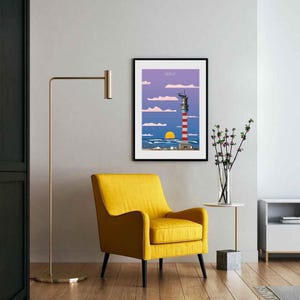 Manara Beirut Lebanon Lebanese Art Print Lighthouse Size A4 A3 A2 A1 ...