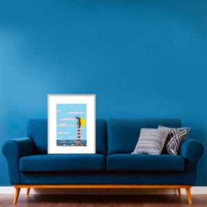 Manara Beirut Lebanon Lebanese Art Print Lighthouse Size A4 A3 A2 A1 ...