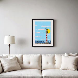 Manara Beirut Lebanon Lebanese Art Print Lighthouse Size A4 A3 A2 A1 ...