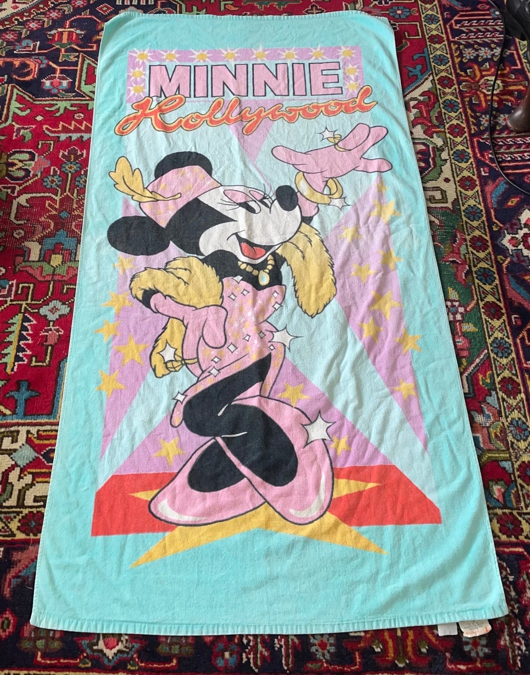Vintage Disney Minnie Mouse Towel 90s minnie Hollywood - Etsy