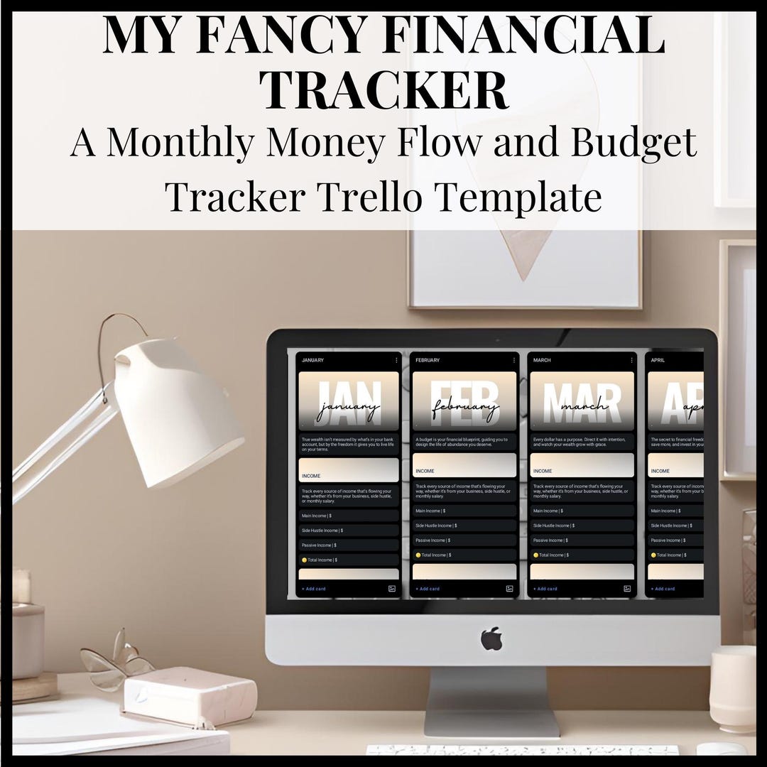 Monthly Budget and Income Tracker | Money Flow Planner | Expense ...