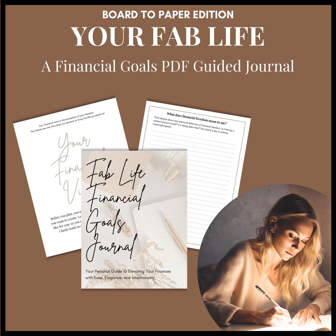 Your Fab Life Financial Goals Journal | Budgeting & Goal Setting PDF ...