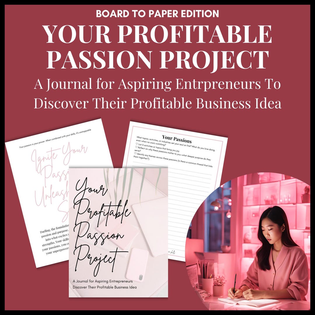 Discover Your Profitable Passion | Business Idea Journal for Aspiring ...
