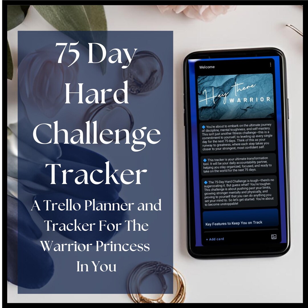 75-day Hard Challenge Planner Trello Template Track Fitness, Goals ...