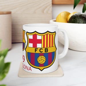 Barcelona Football Team Fans Gift Mug, FC Football Team Fans Mug ...