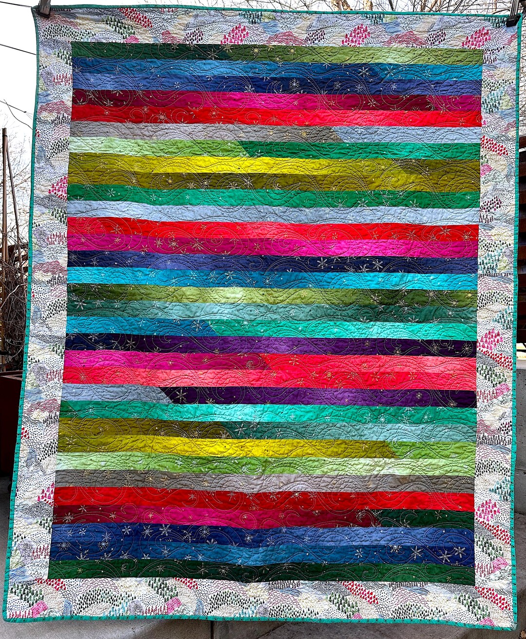 Snowy Ombre Jelly Roll Race Quilt - Etsy