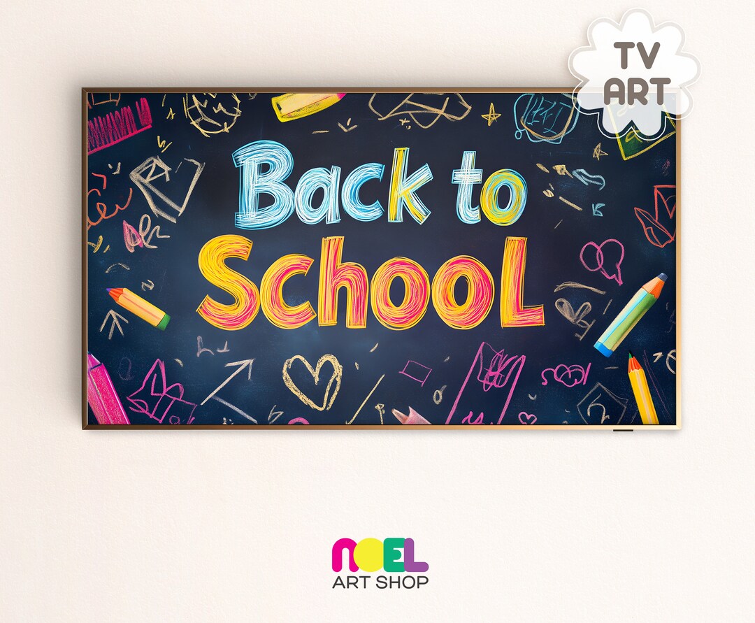 TV Art | Samsung Frame TV Back to School Sign Digital Fall Teacher ...