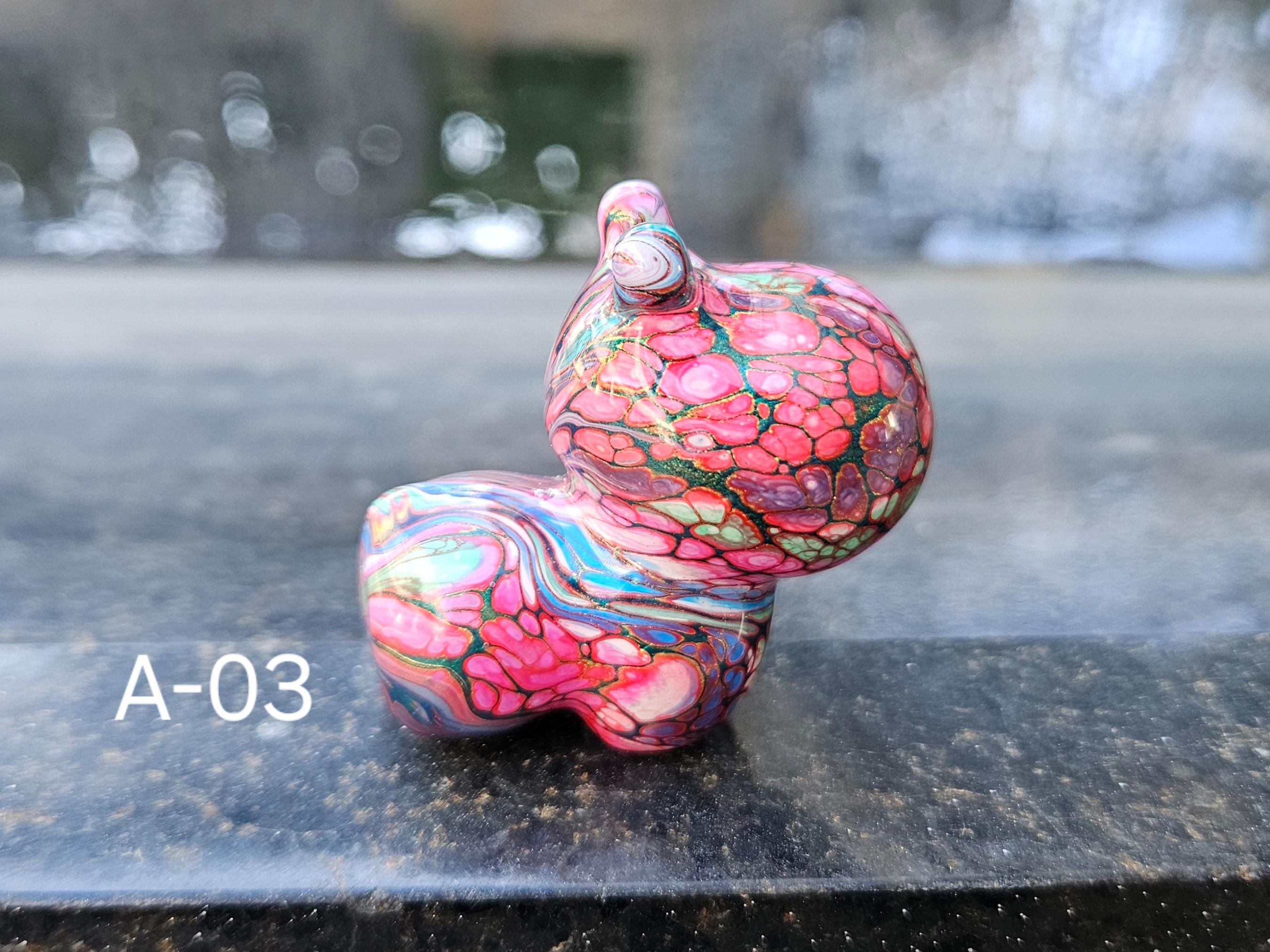 Mini Hippo Statue Office Desk Decoration, Miniature Hippopotamus Home ...