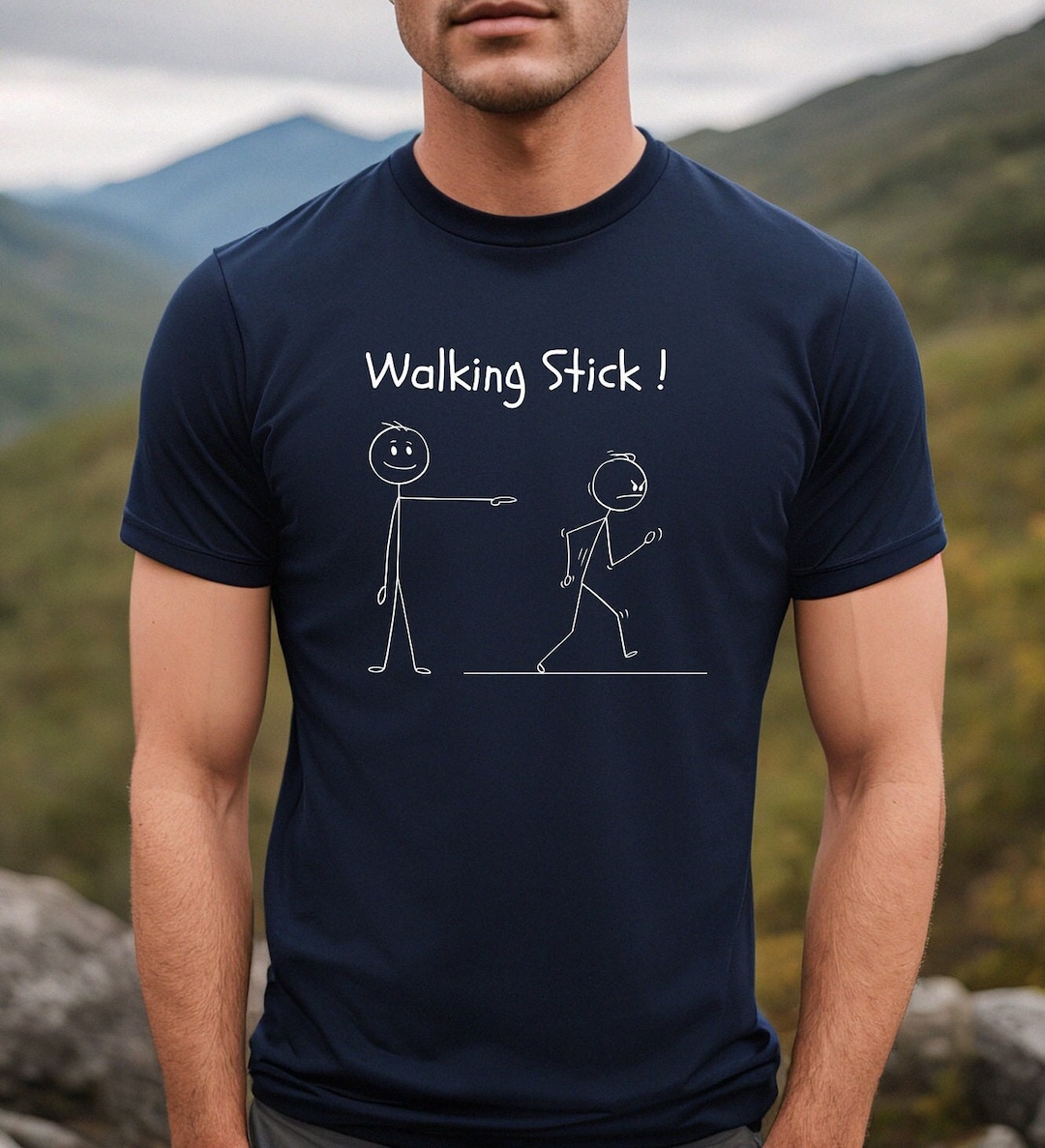 Funny Stickman T-shirt Walking Stick Shirt Stick People Shirt Adult ...