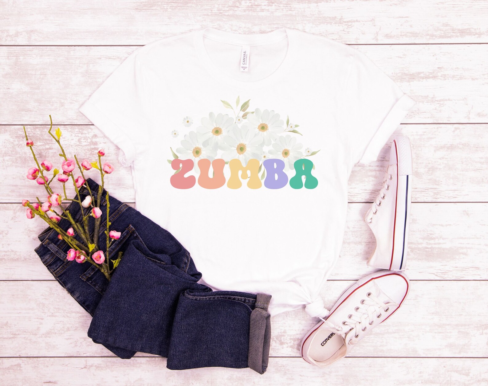 Zumba Flower Tank Top, Zumba Workout Shirt, Zumba T-shirt, Zumba Wear ...