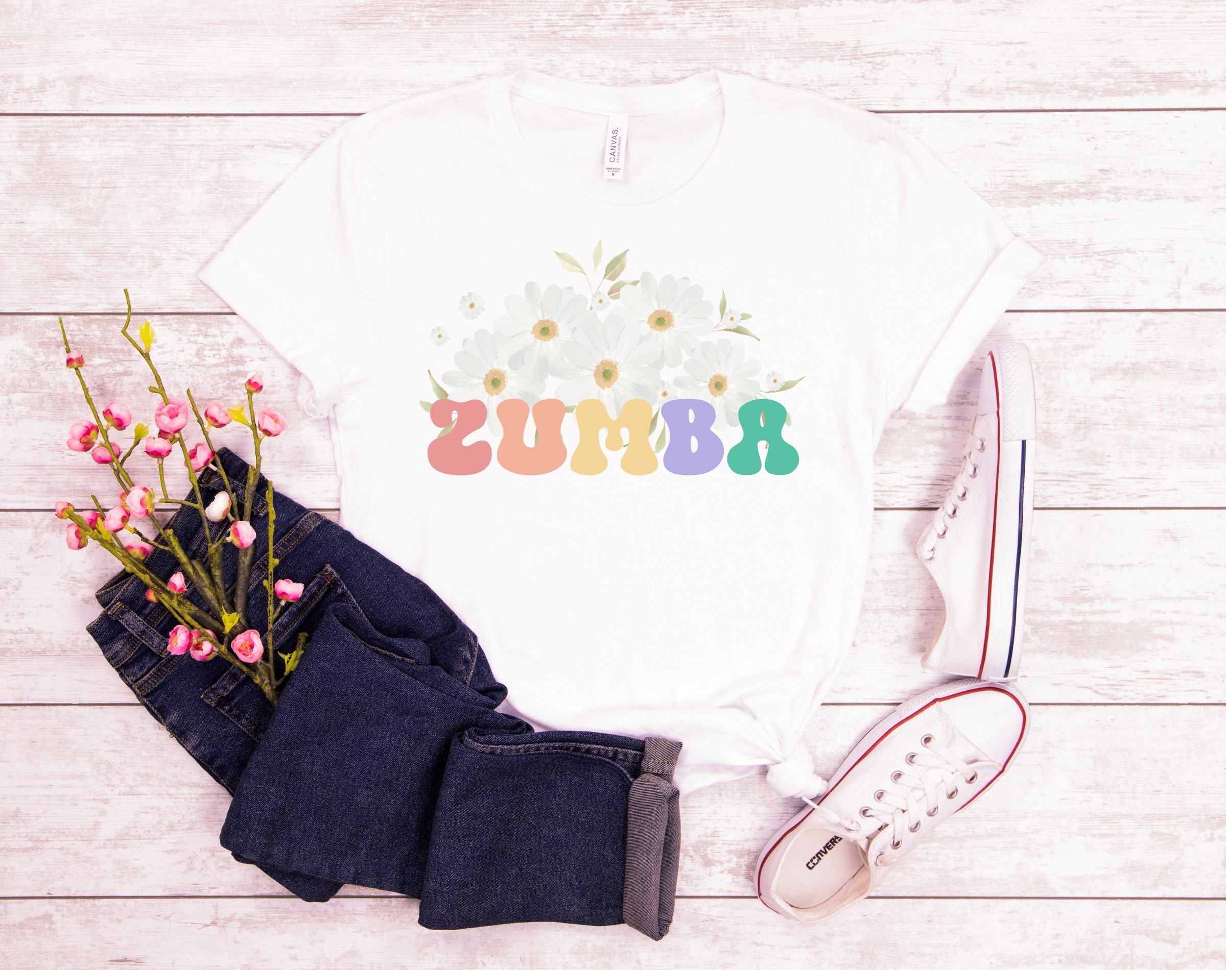 Zumba Flower Tank Top, Zumba Workout Shirt, Zumba T-shirt, Zumba Wear ...