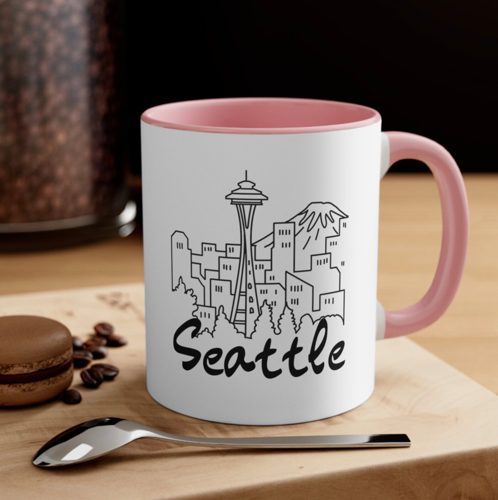 Seattle Mug, Skyline Mug, State Mug, Cute Seattle Mug, Seattle Coffee ...