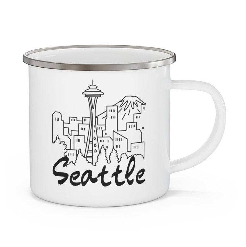 Seattle Skyline Coffee Mug, Cityscape Ceramic Mug, Travel Gift - Etsy