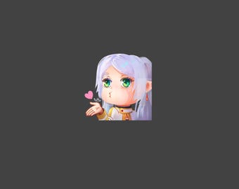 Frieren Smirk Digital Emote for Twitch, Discord, Youtube - Adorable ...