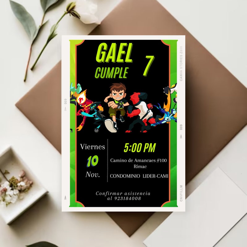 Ben10 Invitation - Etsy