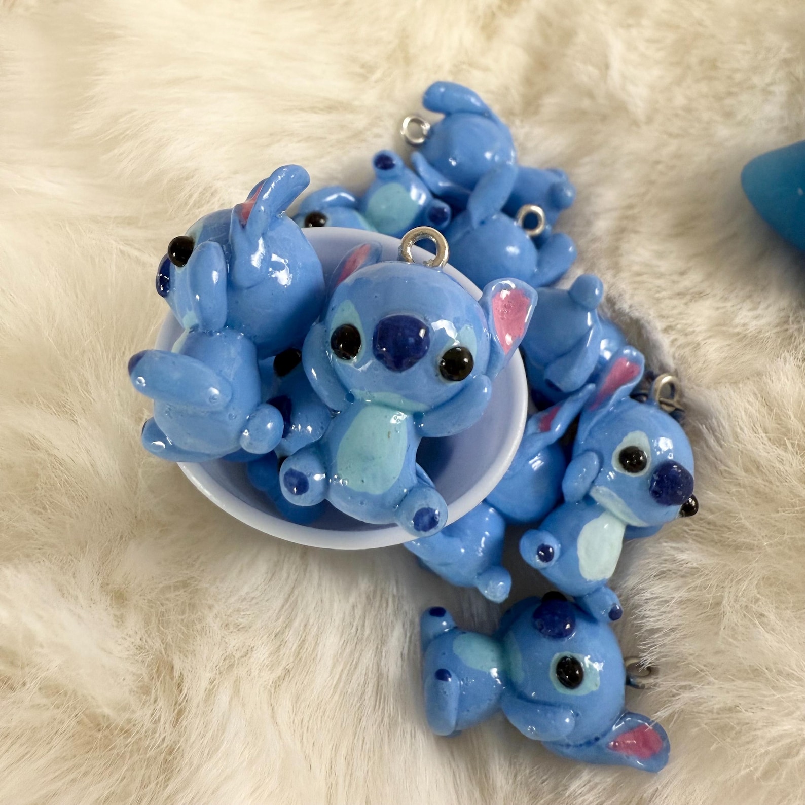Stitch Polymer Clay Charms Keychains iPhone Strap - Etsy