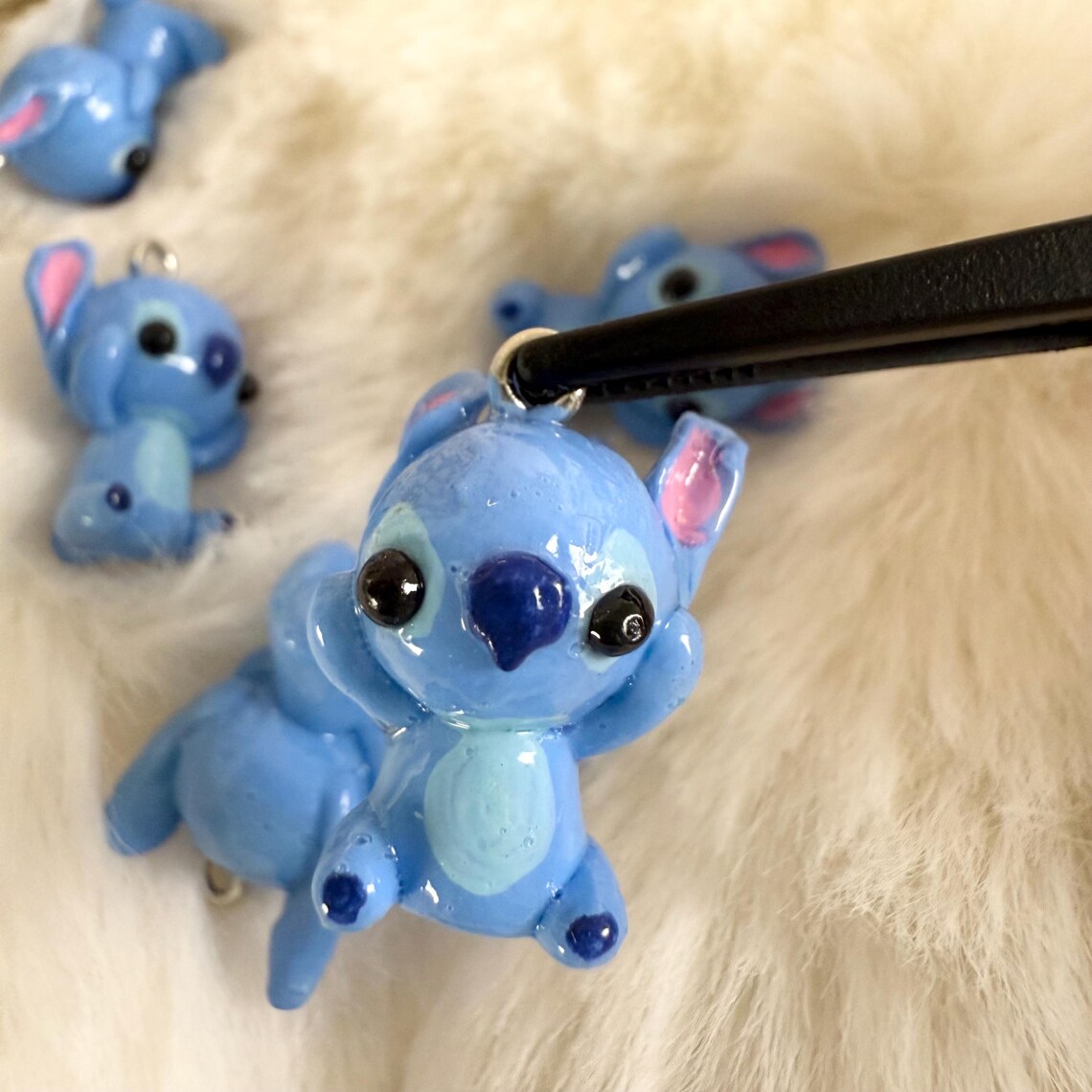Stitch Polymer Clay Charms Keychains iPhone Strap - Etsy