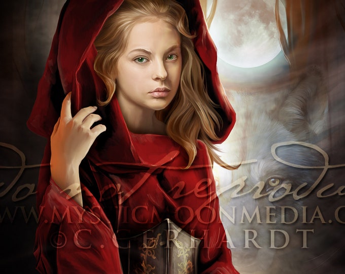 Little Red of Grimm / Limited Edition Print / Only 50 / Grimms Fairy Tales / Red Riding Hood ...