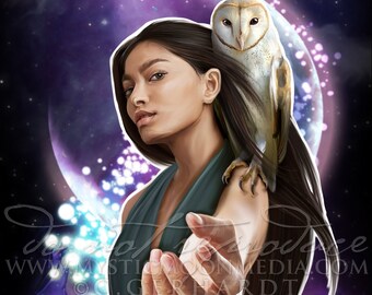 Honoring the Past / Blue Moon / Art Prints / the Witching Hour Oracle ...