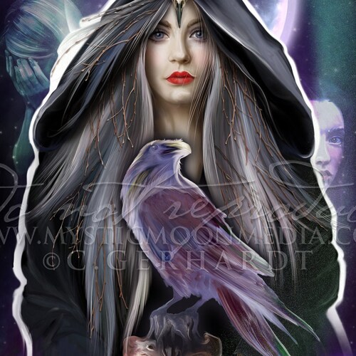 Reach Out / Cold Moon / Art Prints / the Witching Hour Oracle - Etsy