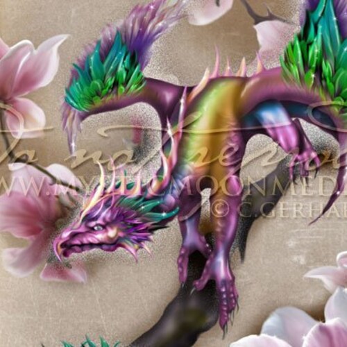Spring Dragon / Fantasy Art Print / Fantasy Painting / Dragon - Etsy