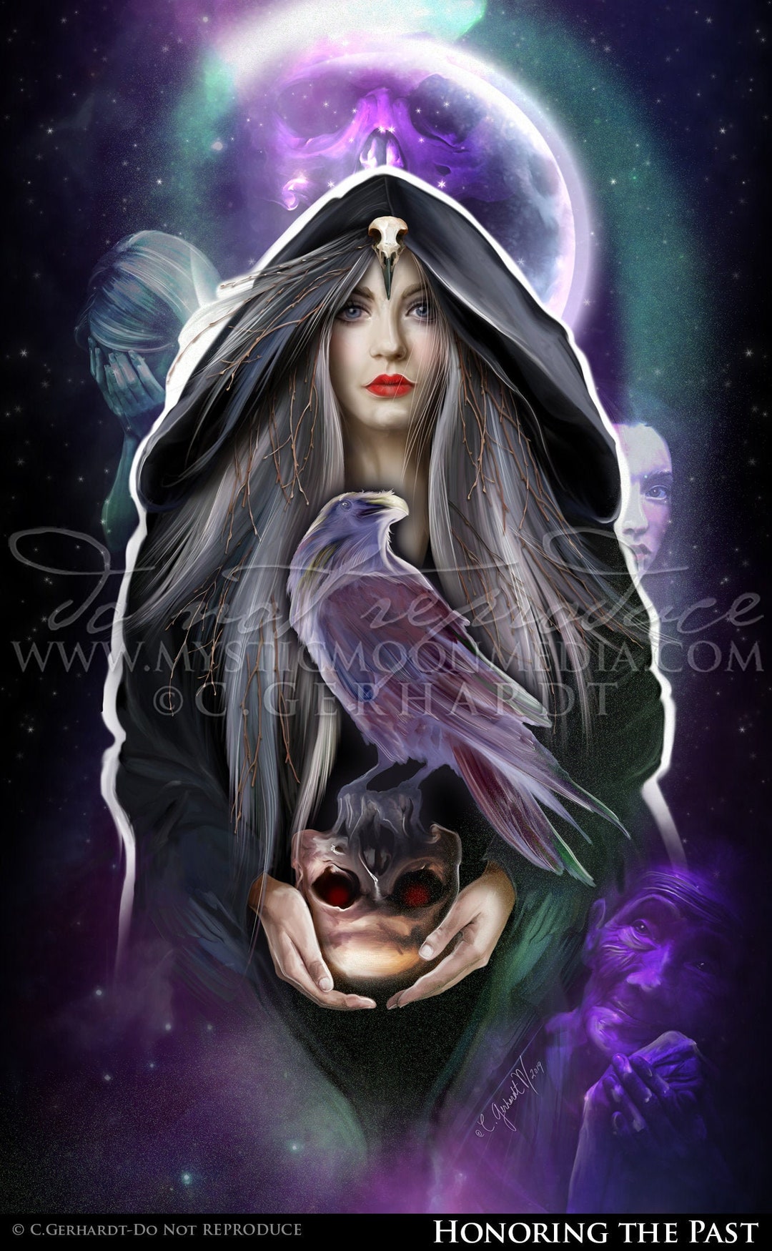 Honoring the Past / Blue Moon / Art Prints / the Witching Hour Oracle ...