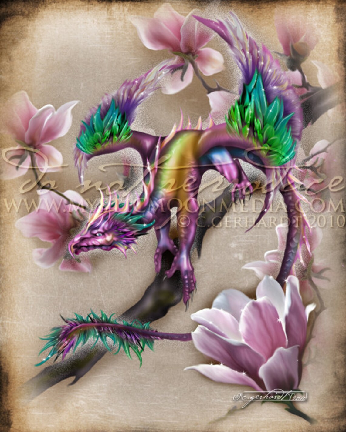 Spring Dragon / Fantasy Art Print / Fantasy Painting / Dragon - Etsy