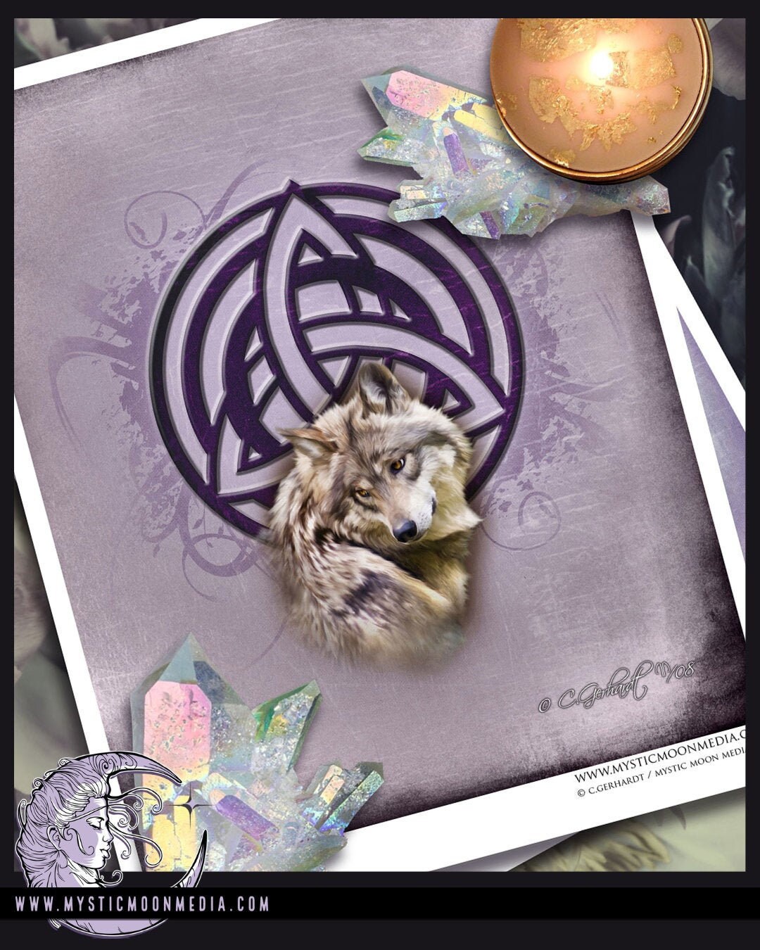 Celtic Wolf / Print / Wolf Art / Wildlife Painting / Fantasy Art ...