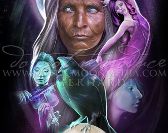 Honoring the Past / Blue Moon / Art Prints / the Witching Hour Oracle ...