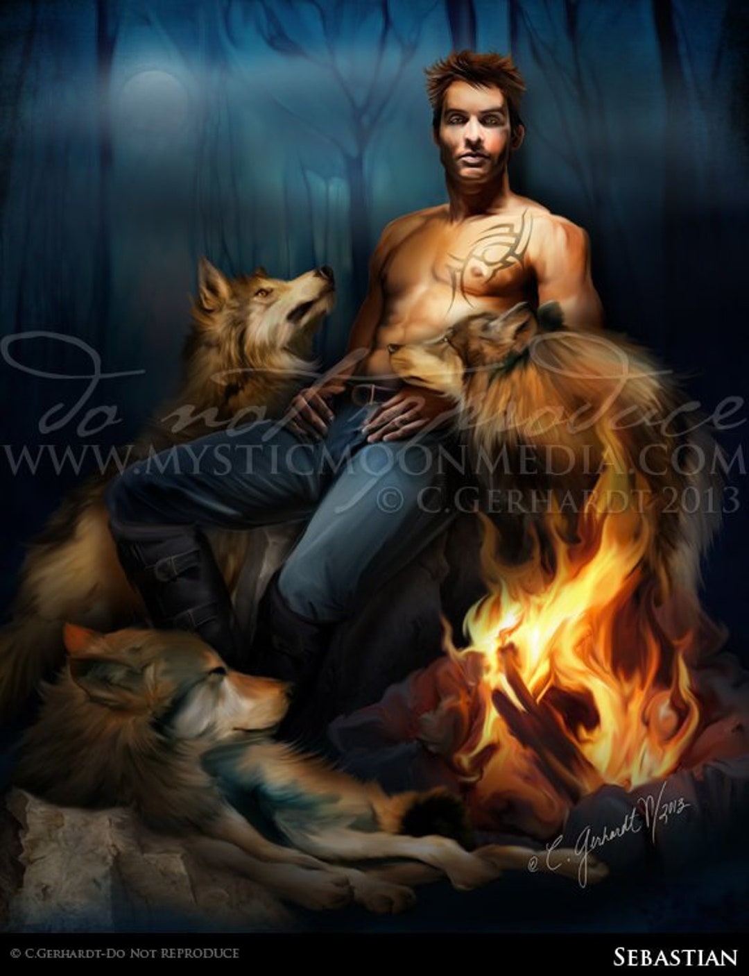 Sebastian / Werewolf Art / Fantasy Art / Fantasy Painting / - Etsy