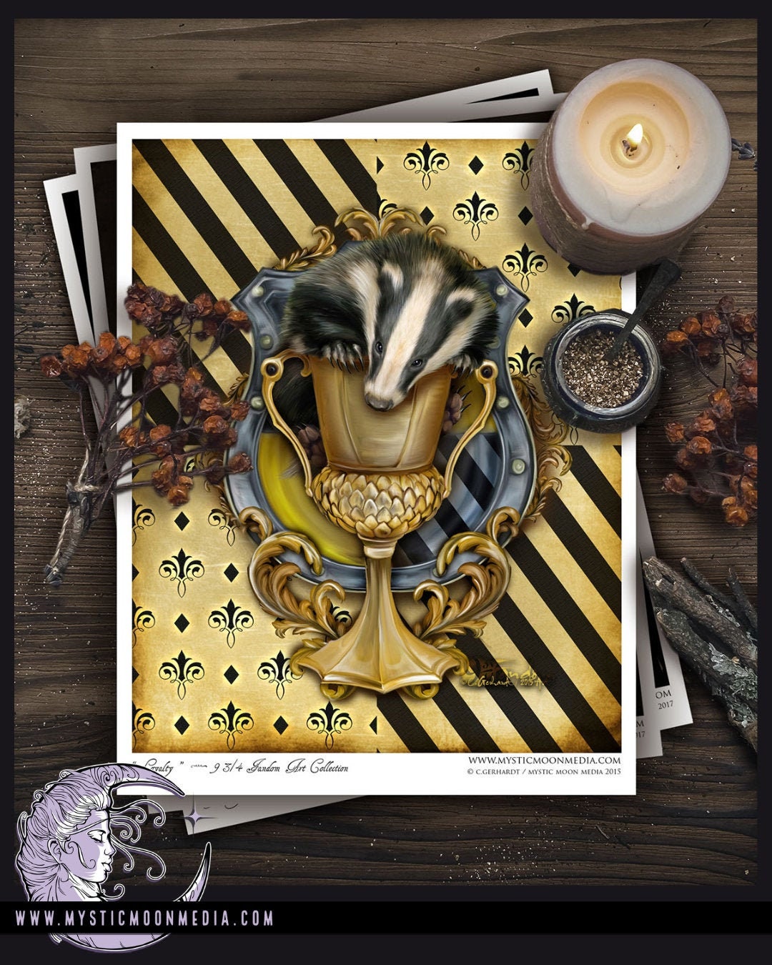 Loyalty / Potter Gift Art / Badger /nerd Gifts / Nerdy / Wizard / Witch ...