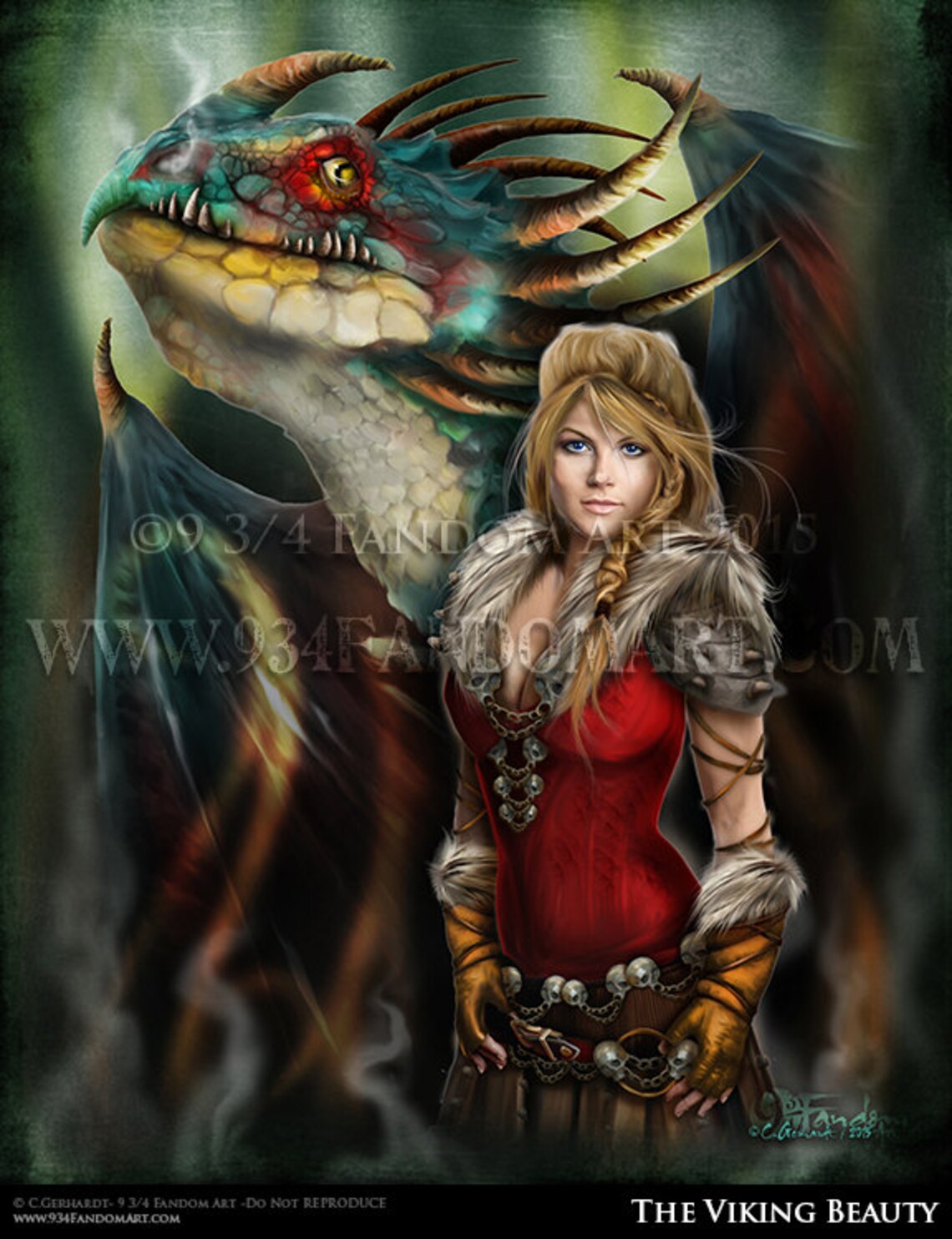 The Viking Beauty / Art Print / HTTYD / How to Train / Dragon | Etsy