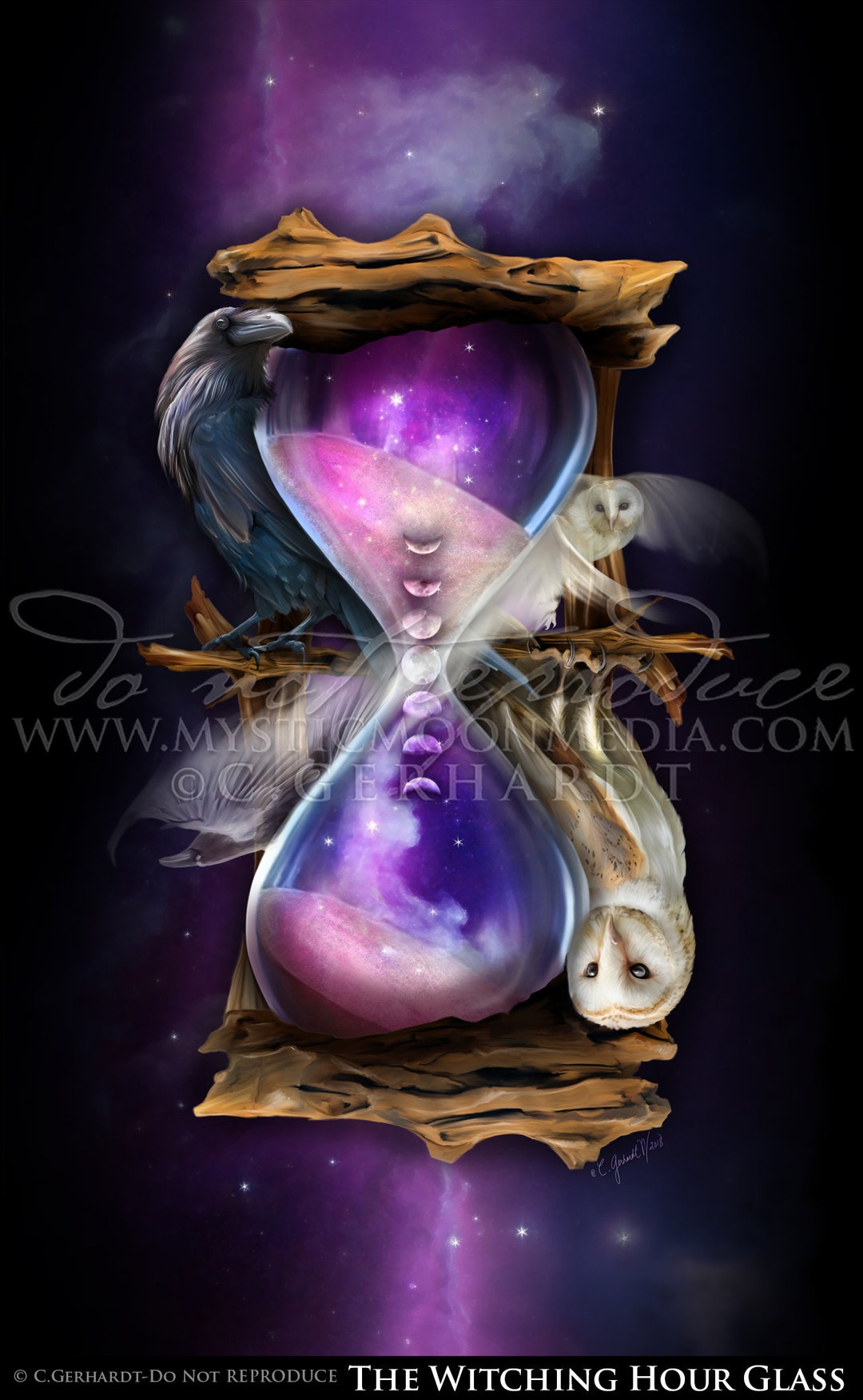 The Witching Hour Glass / Art Prints / the Witching Hour Oracle ...