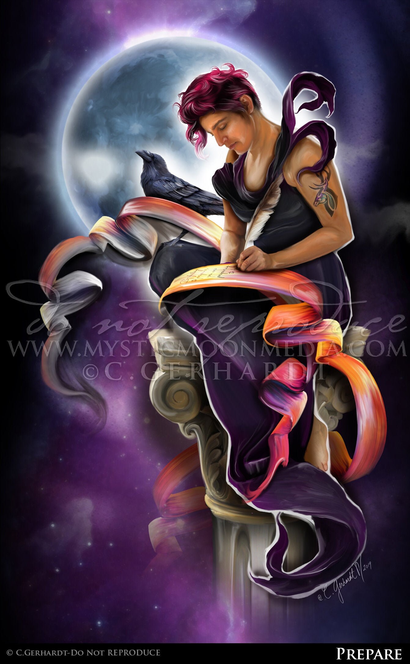 Prepare / Buck Moon / Art Prints / The Witching Hour Oracle / | Etsy
