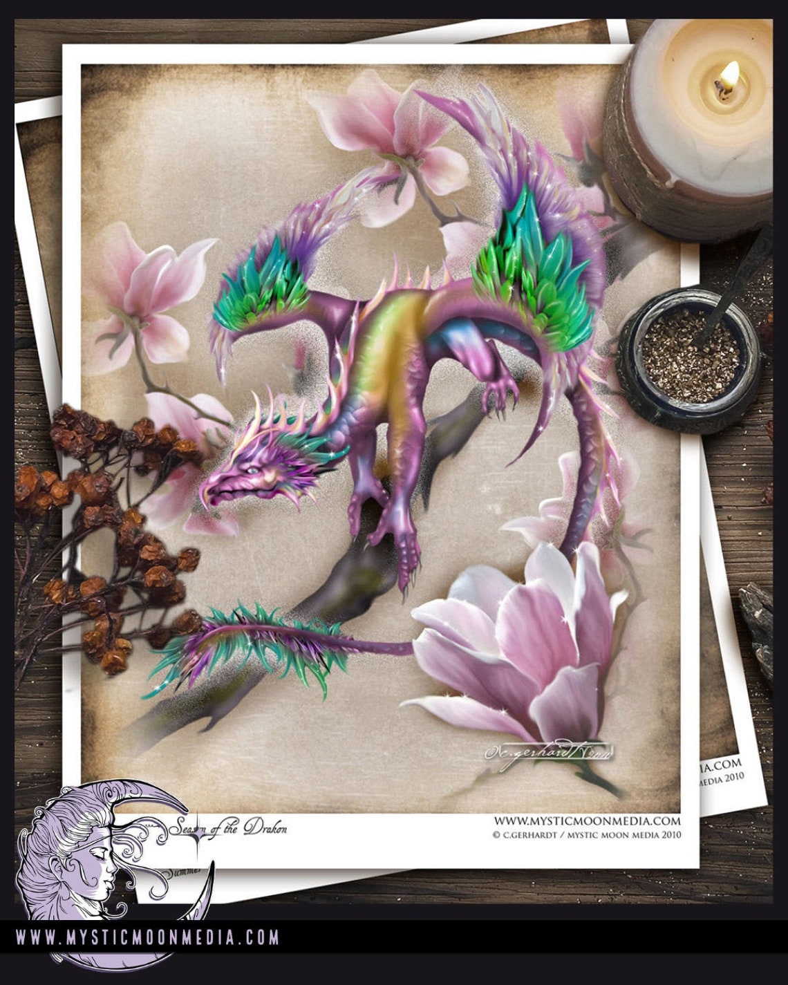 Spring Dragon / Fantasy Art Print / Fantasy Painting / Dragon - Etsy