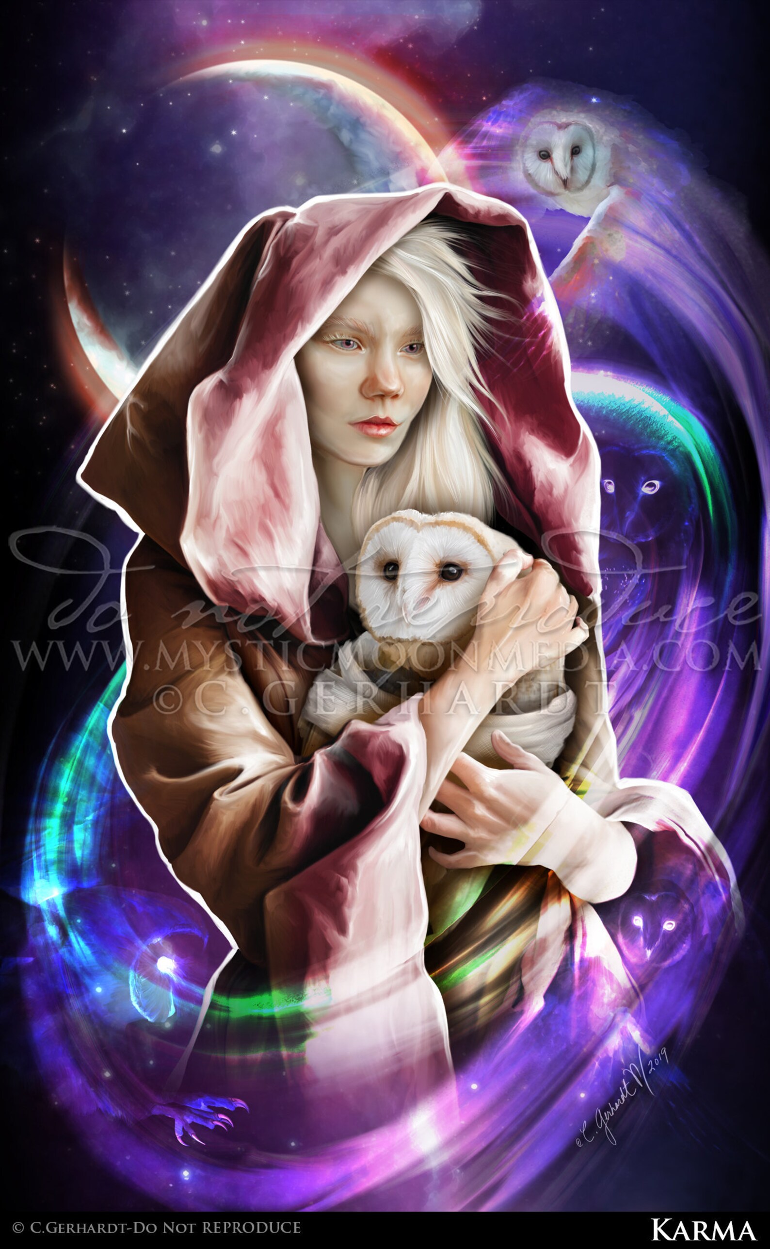 Karma / Blood Moon / Art Prints / the Witching Hour Oracle / | Etsy