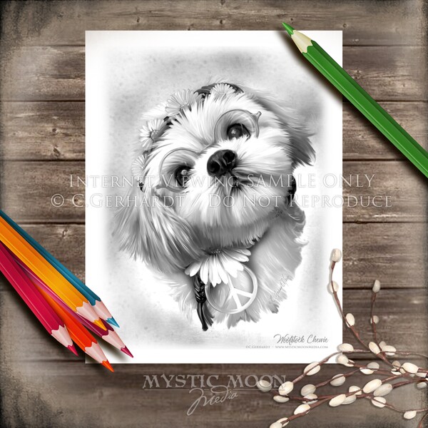 Lhasa Apso Drawing - Etsy