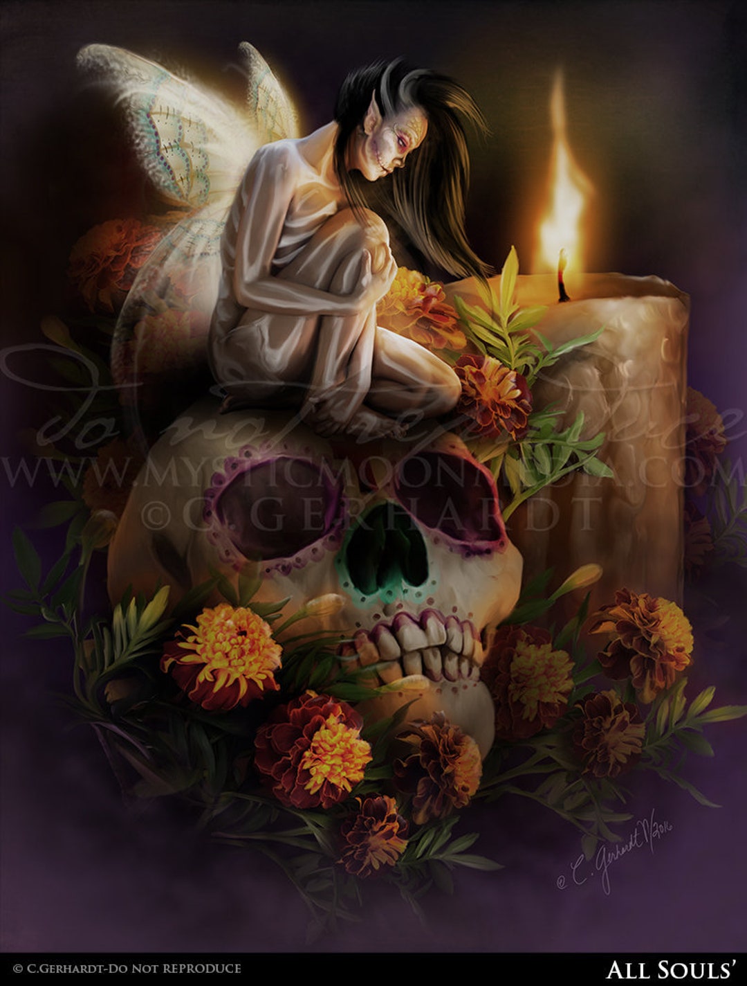 All Souls / Fairy Pictures / Fairy Art / Day of the Dead / Sugar Skull ...