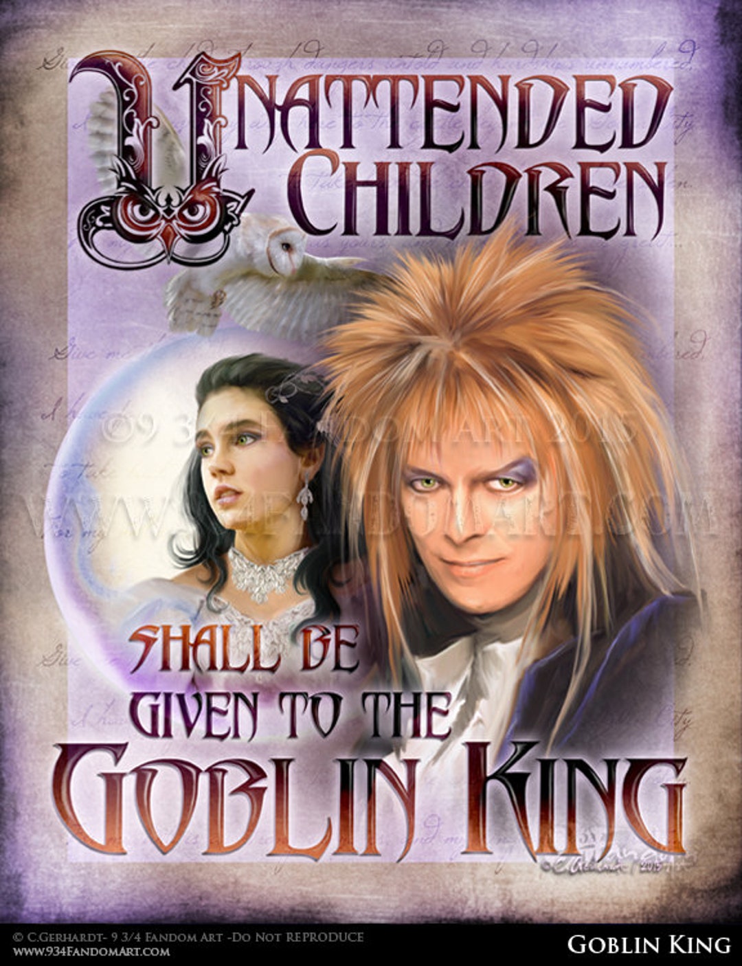 Goblin King / Fandom Art Print / Labyrinth / 80's Fan Art / David ...