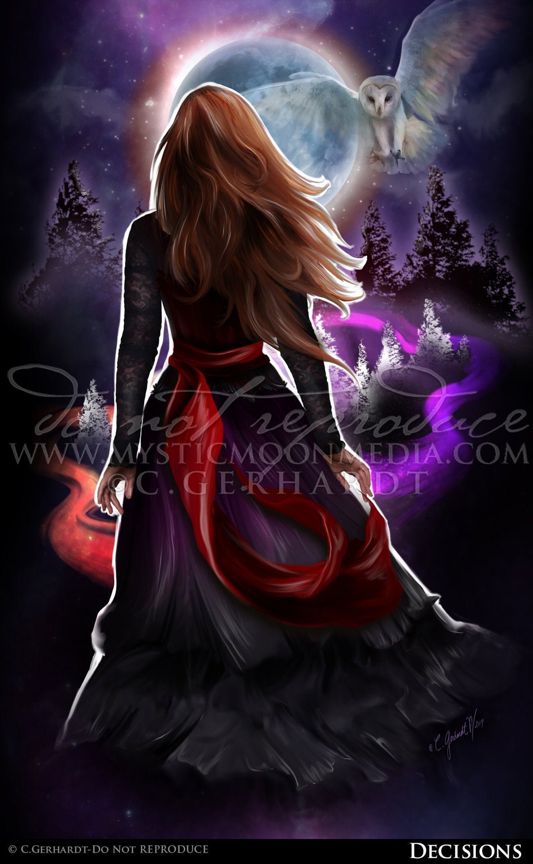 Decisions / Mead Moon / Art Prints / the Witching Hour Oracle / Wiccan ...