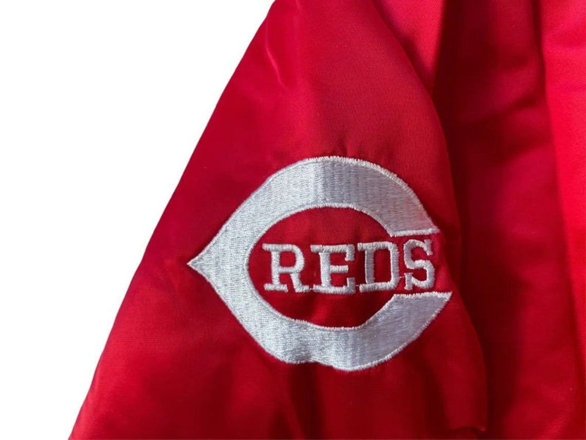 Cincinnati Reds Satin Jacket Vintage Varsity Jacket Full Sleeve Varsity ...