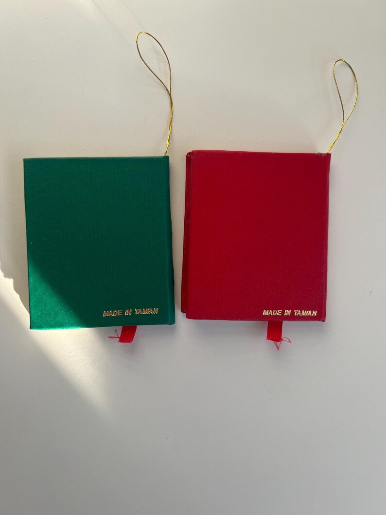 Vintage Mini Christmas Carols Book Ornaments - Set of Two - Etsy