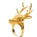 Stag Ring, Gold Deer Ring, Antler Ring, Gold Stage Ring - Etsy