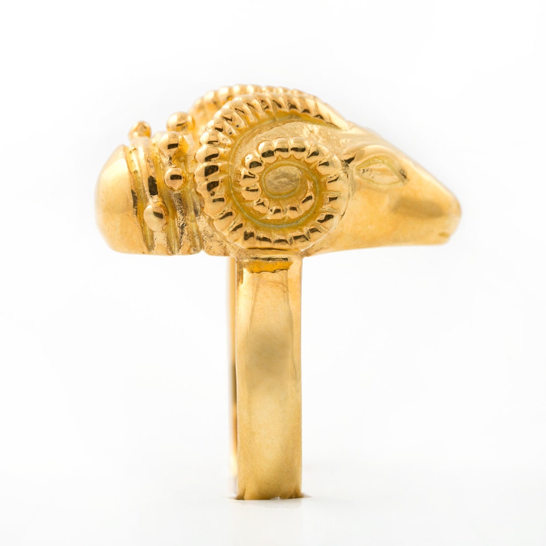 Radical Rams Head Ring in 22k Gold Vermeil, the Ram is Fearlessness ...