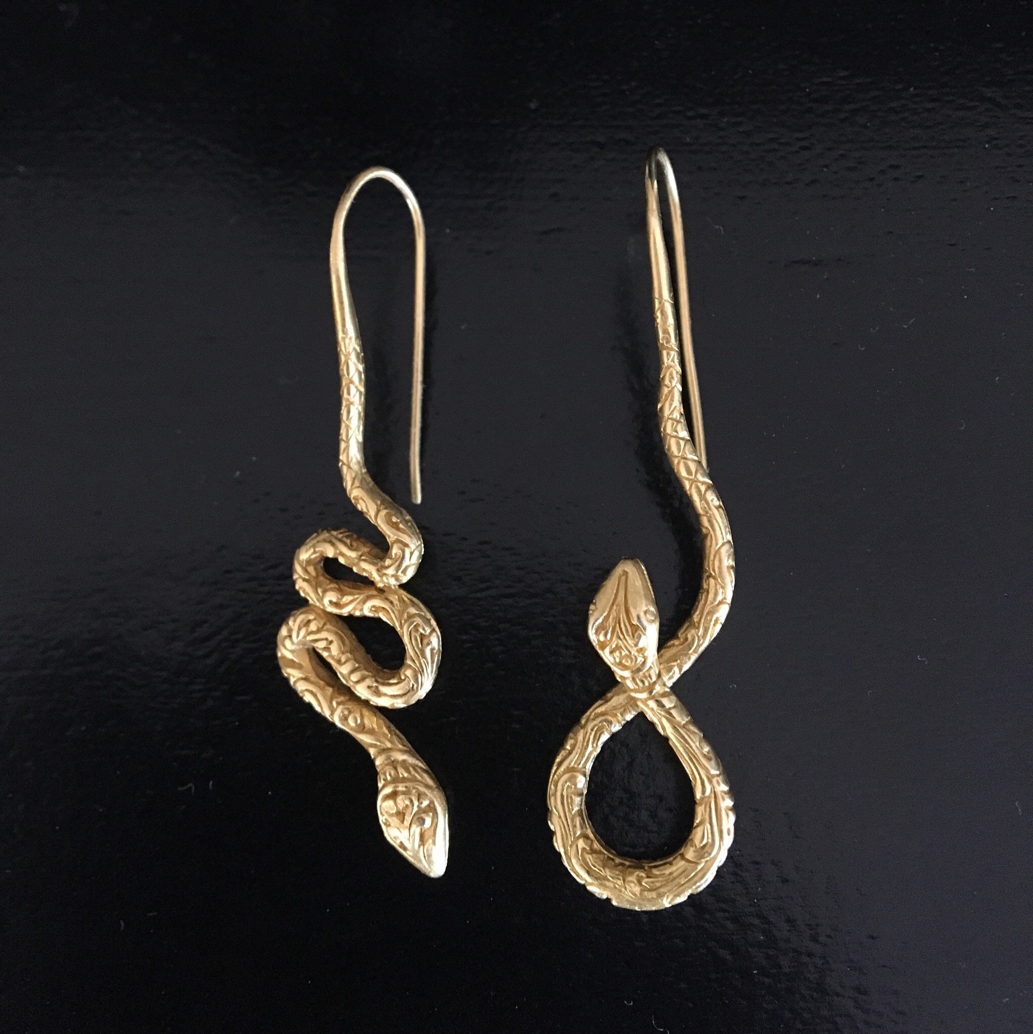 Snake Earrings - Etsy