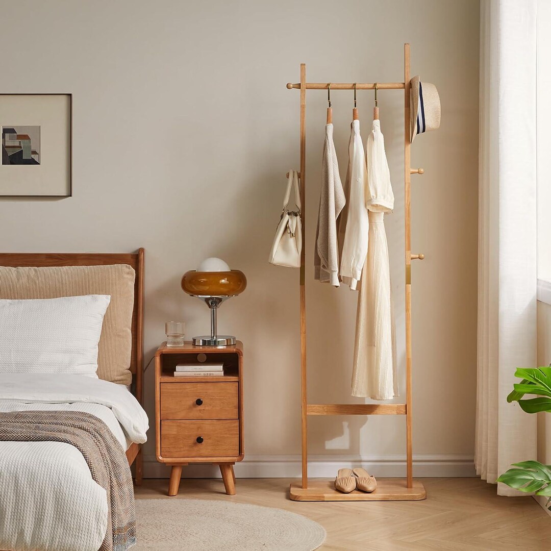 Coat Rack Freestanding, Coat Tree With 2 Main Rods and Stable Design ...