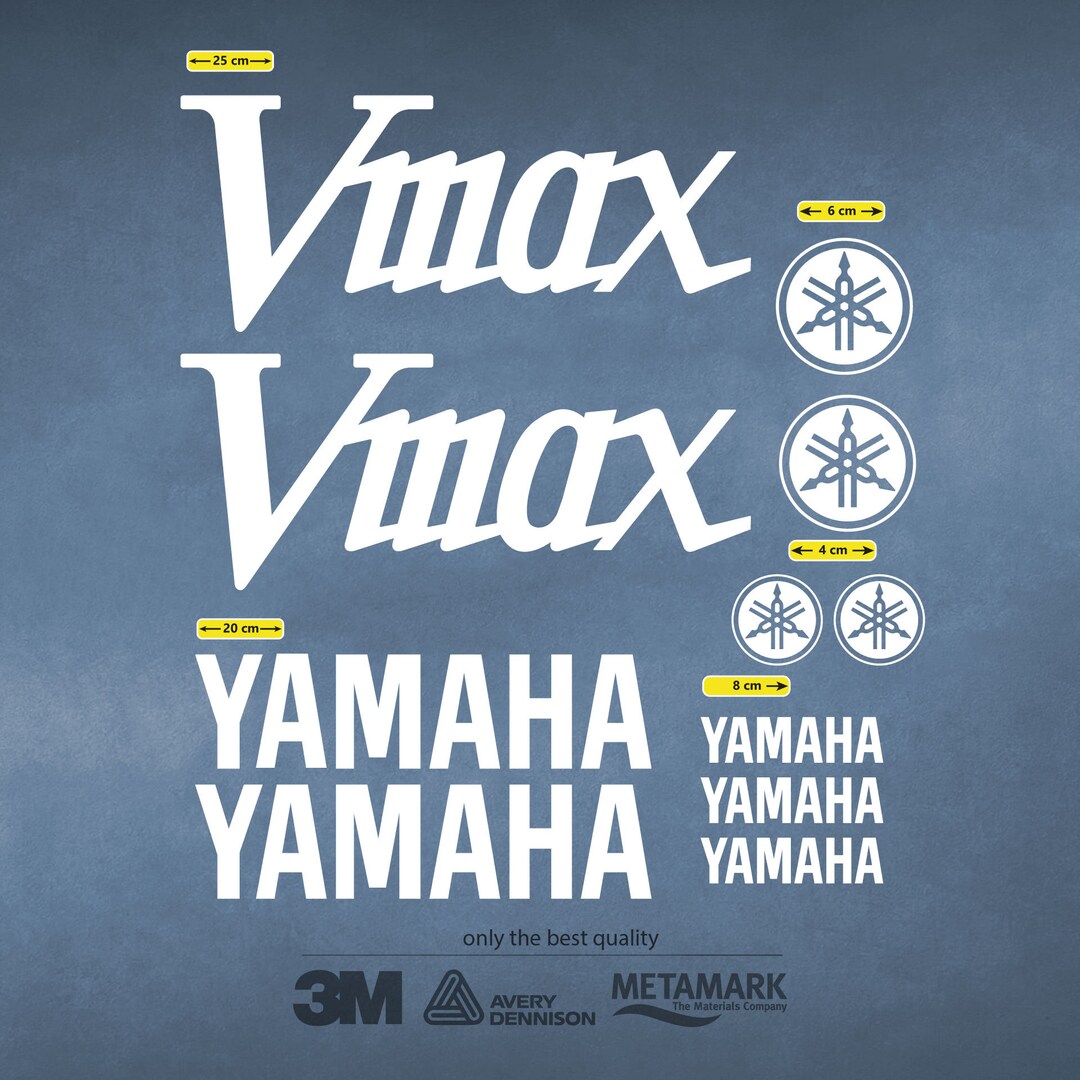 11 Yamaha Vmax Motorcycle Stickers, in Cut Vinyl - Etsy