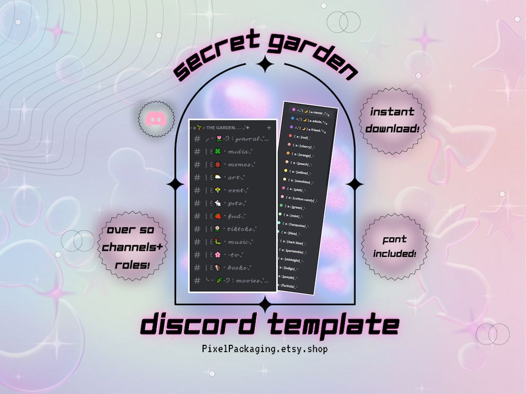 Secret Garden Discord Server Template by Pixelpackaging | 50+ Channels ...