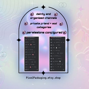 Coquette Corner Discord Server Template | Customizable, 50+ Channels ...